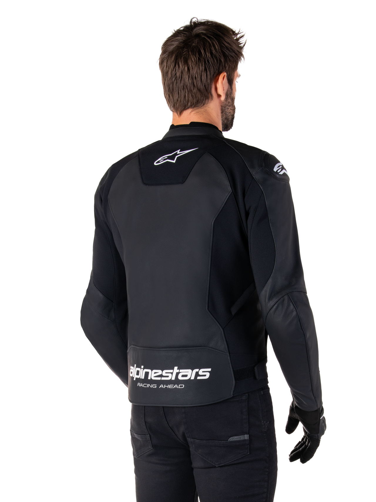 Faster V3 Leather Jacket - BLACK RACING/SPORT Jackets | Alpinestars